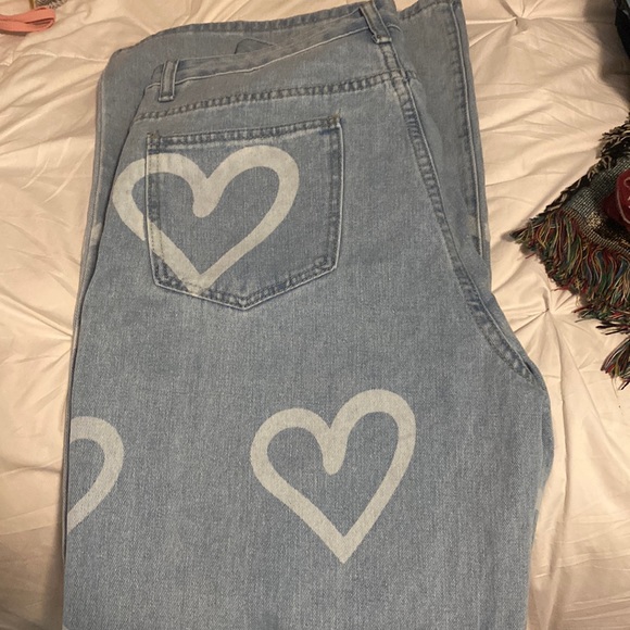 SHEIN | Jeans | Heart Design Flare Jeans | Poshmark